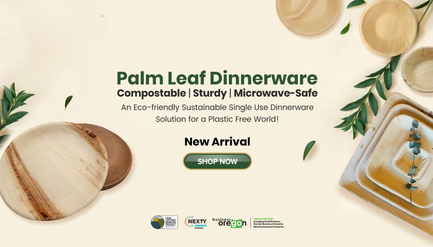 Palm Leaf Dinnerware | Compostable, Natural Disposable Party Tableware ...